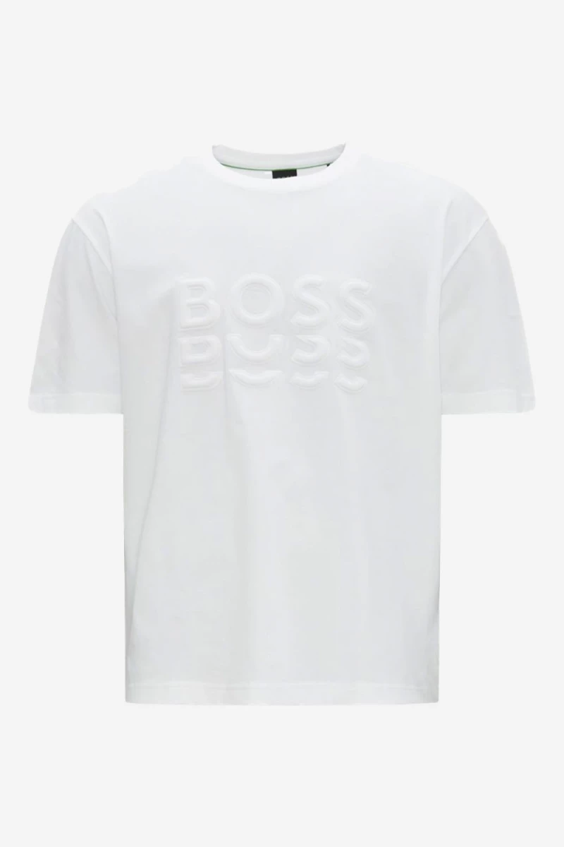 BOSS Tee Wit (100 ) op Mike's Just For Men